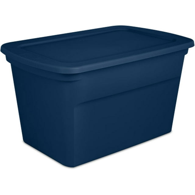Plastic Storage Bins with Lids, Large Box Containers, 30 Gallon, Blue ...