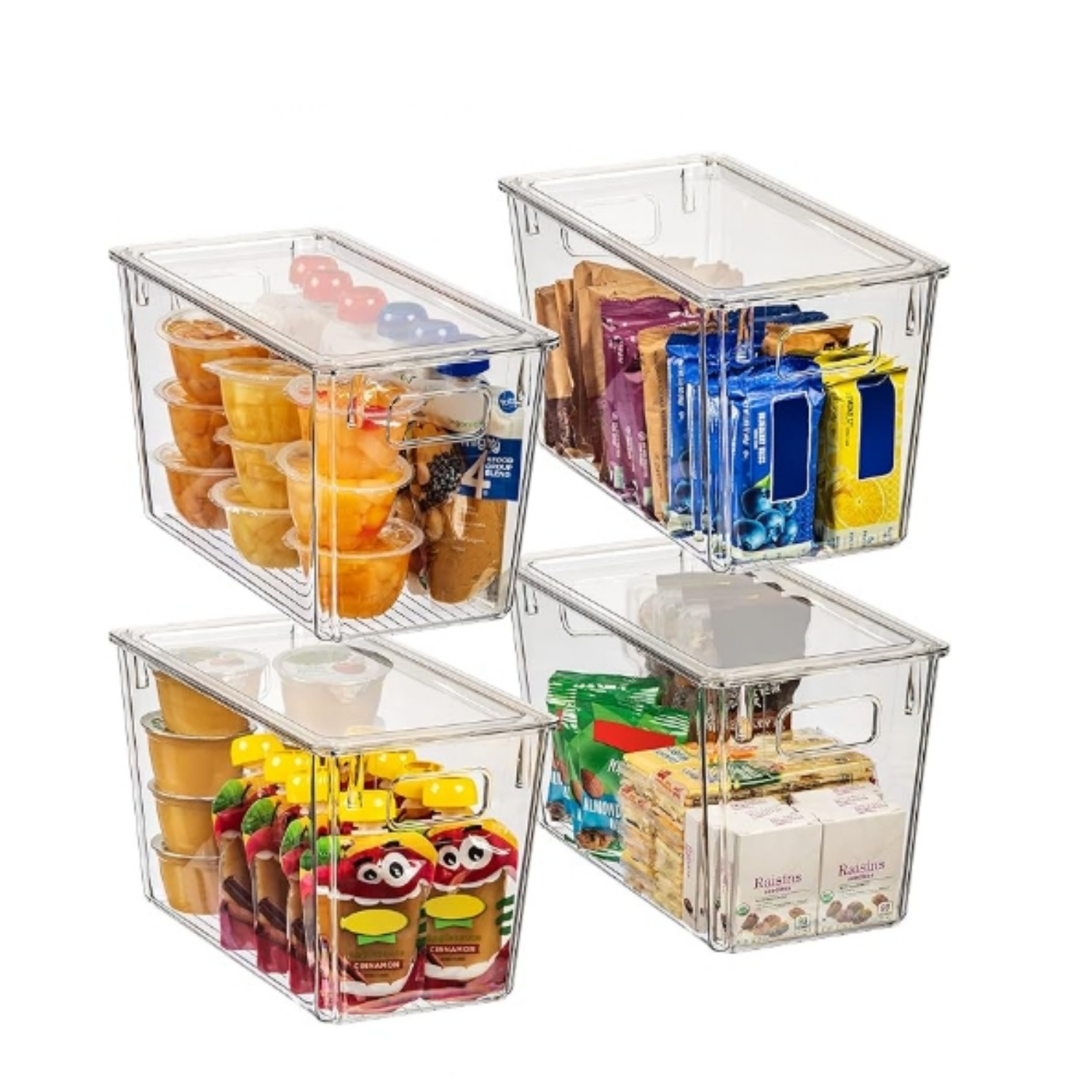 Plastic Storage Bins with Lids – Perfect Kitchen Organization or Pantry ...