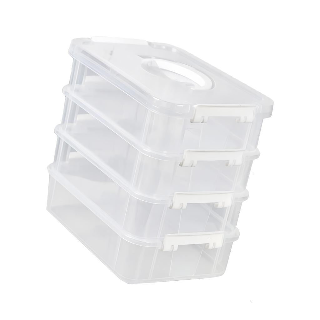 Plastic Storage Box Clear Multiple Compartment Drawers For Building ...