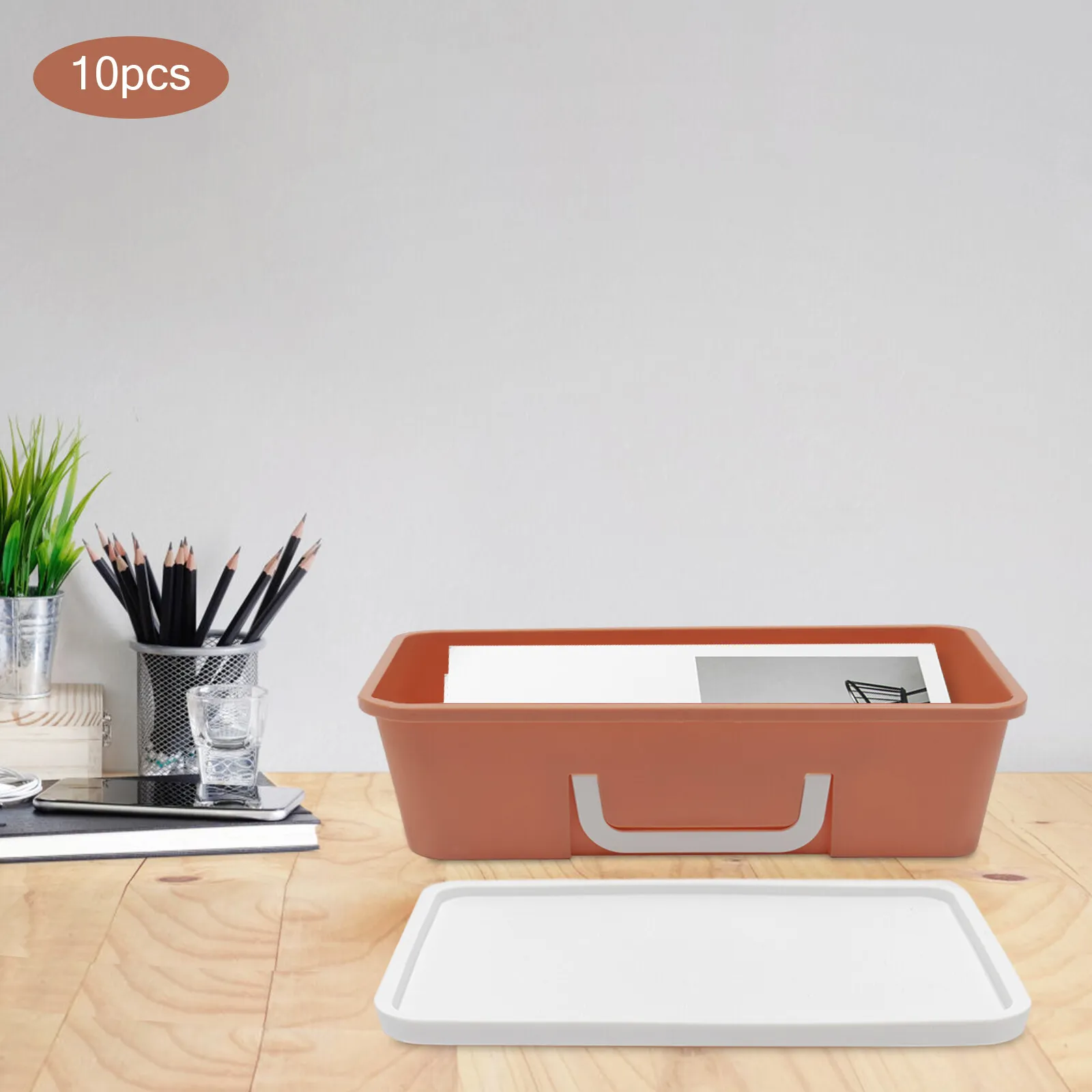 Plastic Storage Box Office File Box Organizer Case Container Holder ...