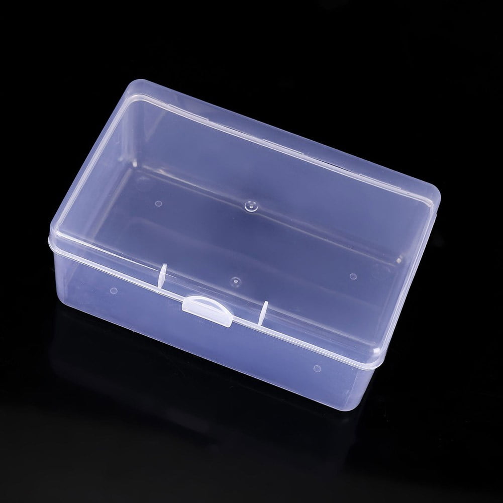 Plastic Storage Box Rectangle Transparent Plastic Cosmetics Puff ...
