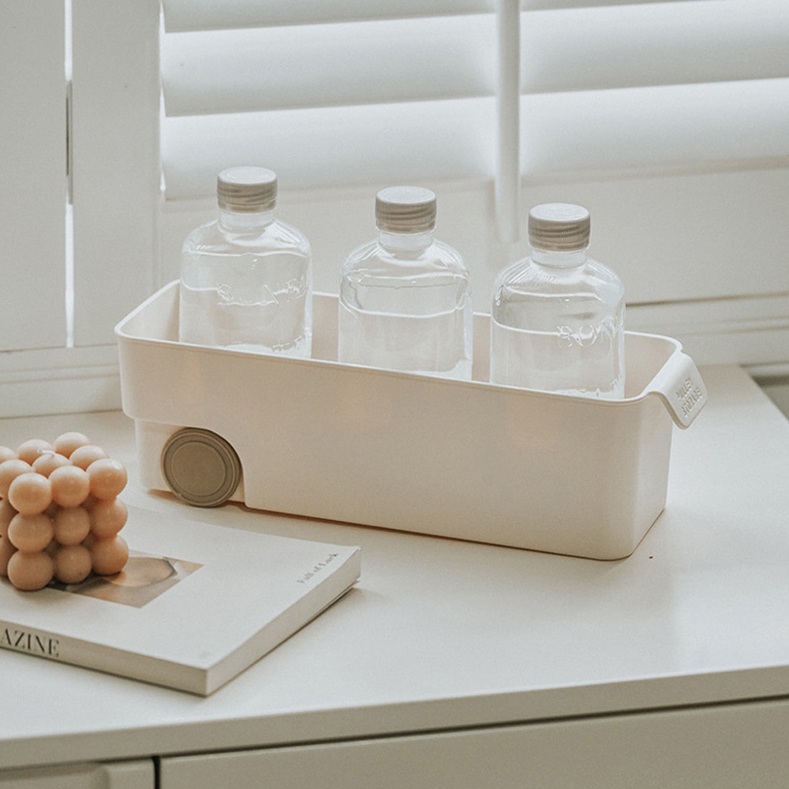 Plastic Storage Box, Rolling Organizer, Ins-Style Food Container, Multi ...