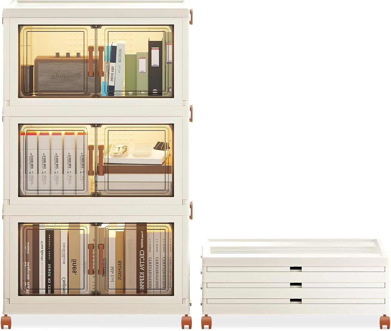 Plastic Storage Cabinet & Snack Cabinet - Stackable, Collapsible ...