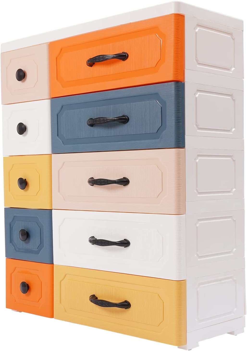 Plastic Storage Cabinet,Tall Standing Dresser,5 Layers Storage ...