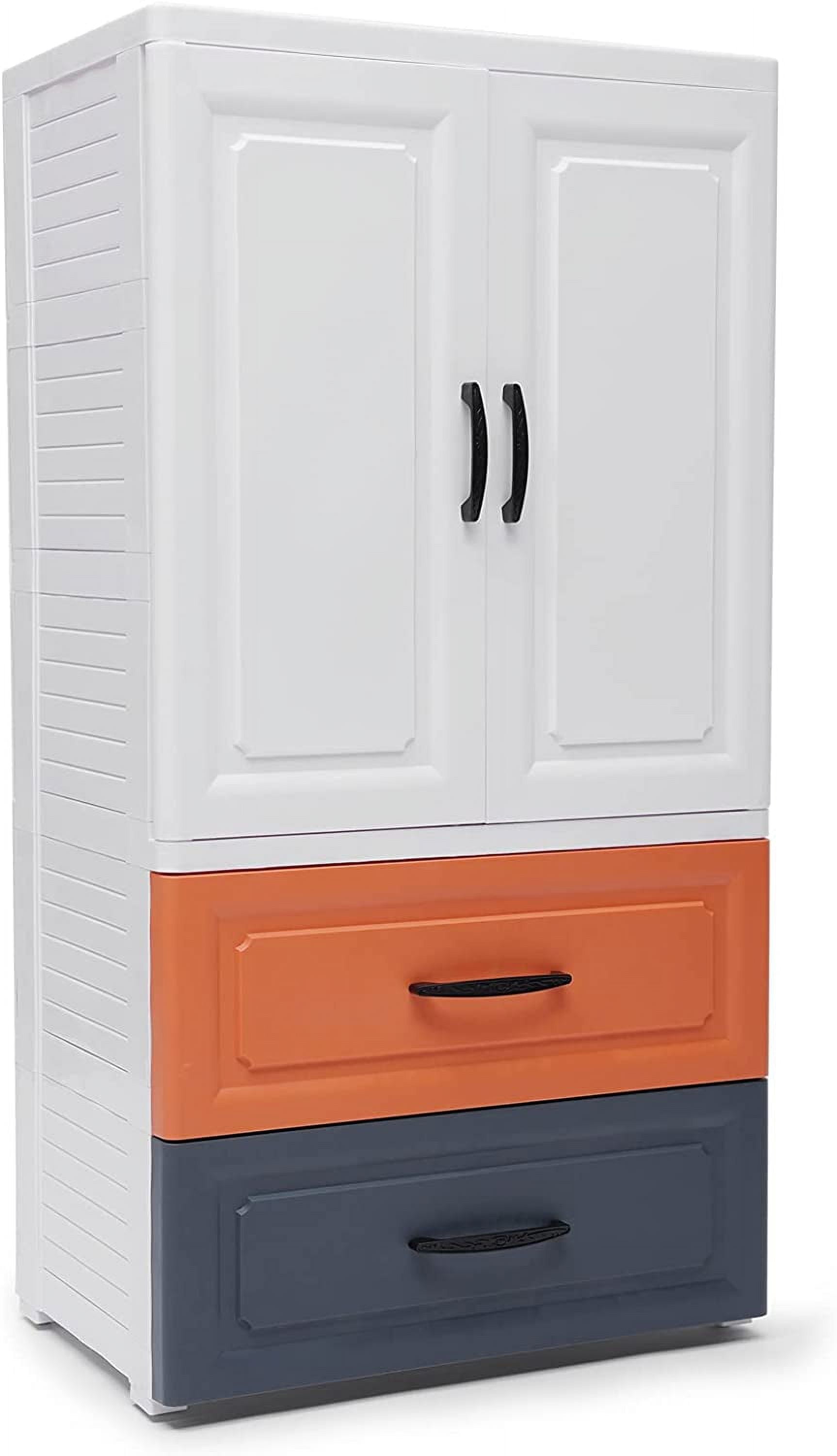 Plastic Storage Cabinet,Tall Standing Dresser,5 Layers Storage ...