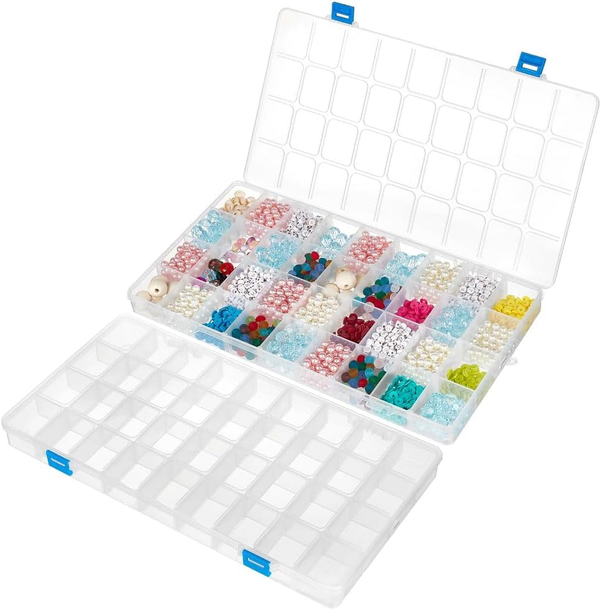 Plastic Storage Case 36 Grids with Removable Dividers for Small Parts ...