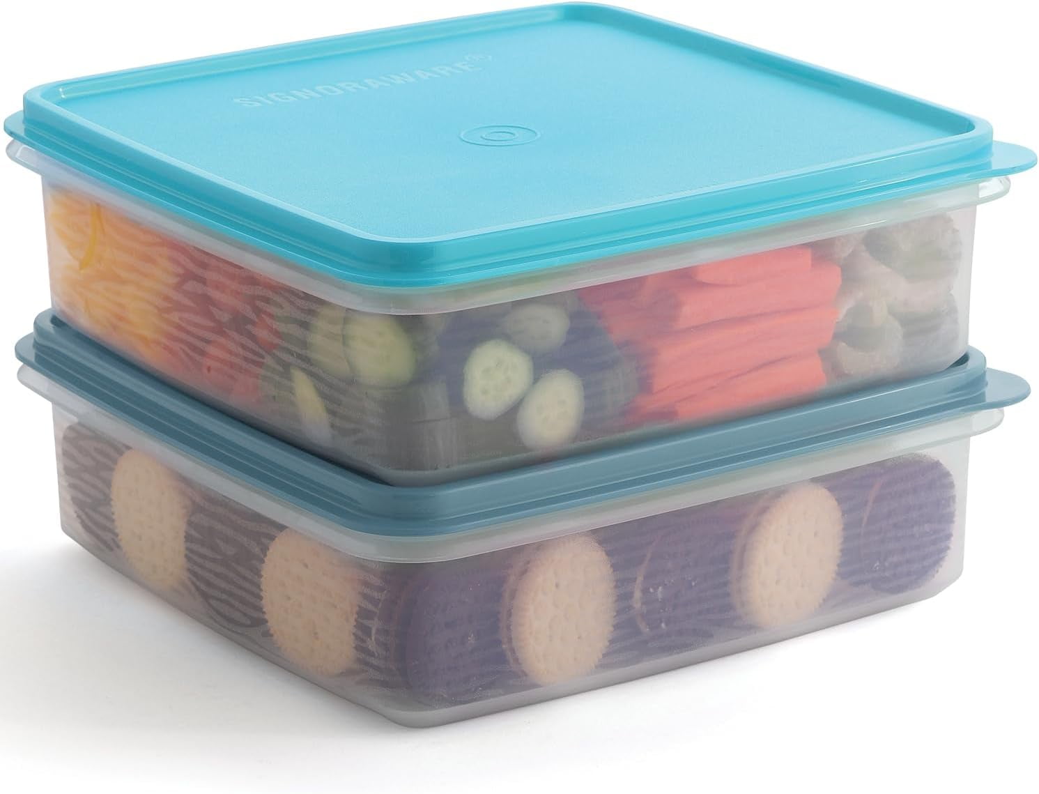 Plastic Storage Containers with Lids – 2-Pack 3L Cupcake Carrier ...