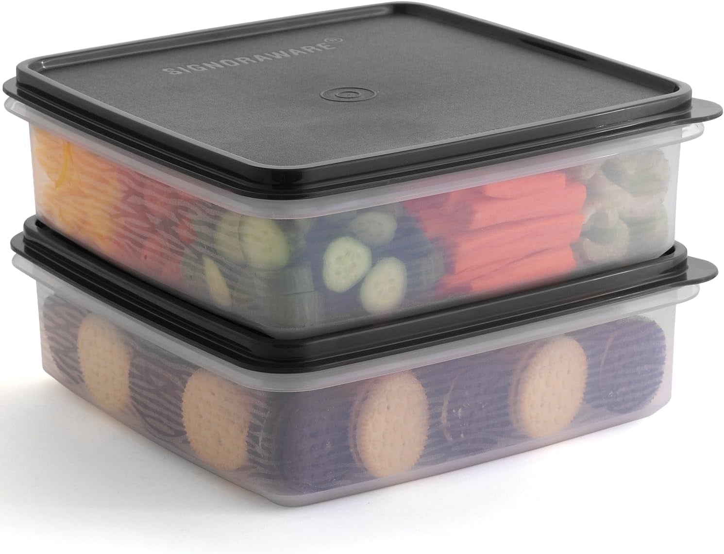 Signora Ware Clear Plastic Airtight Cookie Food Storage Container ...