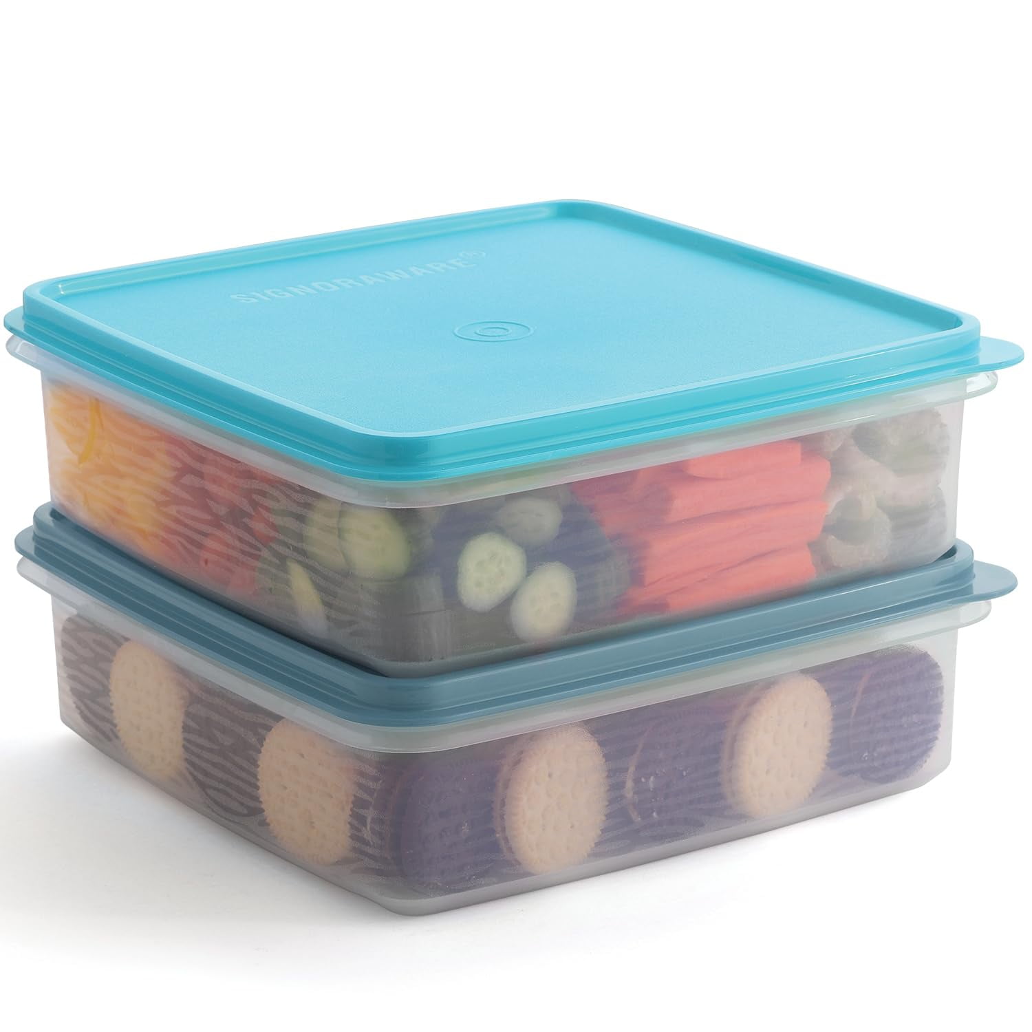 Plastic Storage Containers with Lids – 2-Pack 3L Cupcake Carrier ...