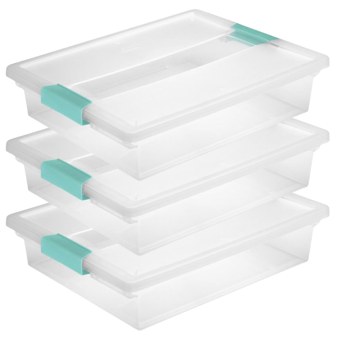 Plastic Storage Containers With Lids For Organizing - 3 Pack Home ...