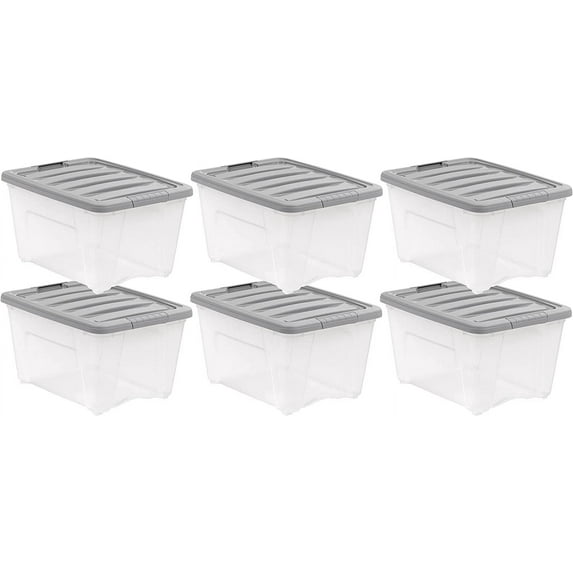 Plastic Storage Containers with Secure Latching Lids, Stackable ...
