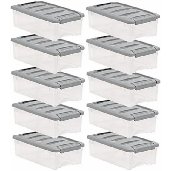 Plastic Storage Containers with Secure Latching Lids, Stackable ...