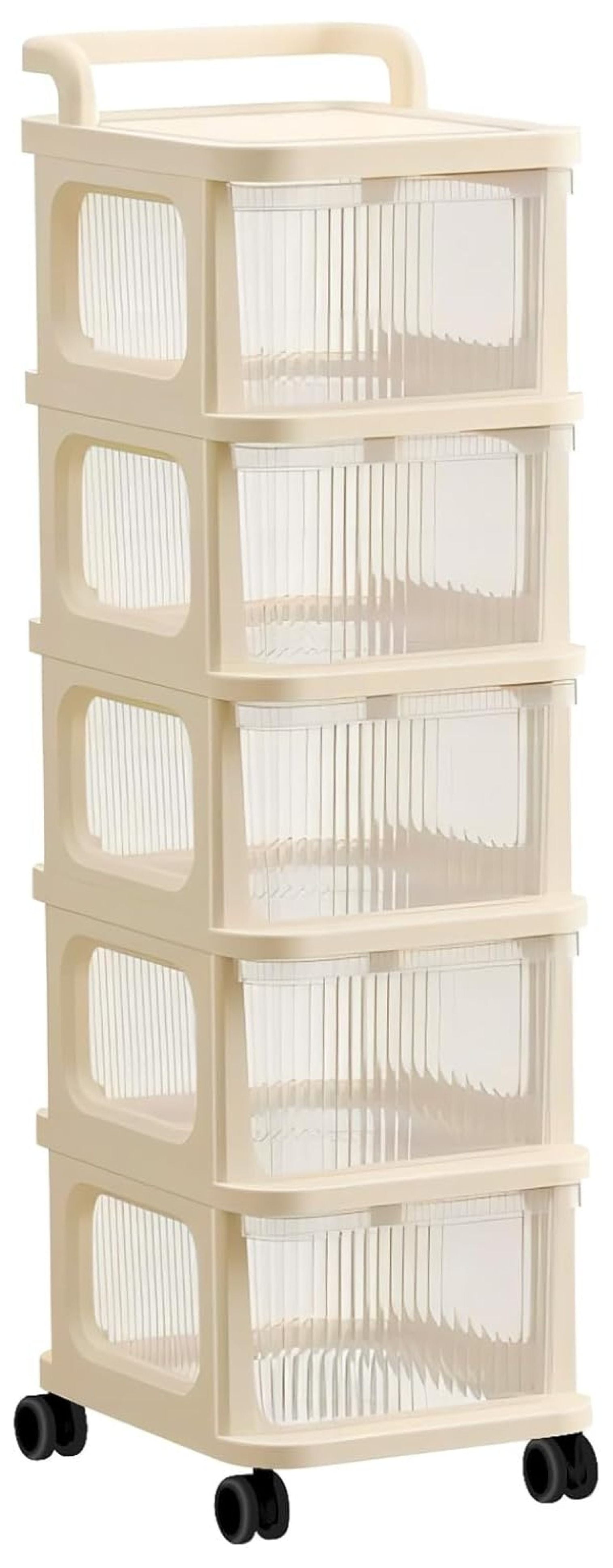 Plastic Storage Drawer Cart, Medium Home Organization Storage Container ...