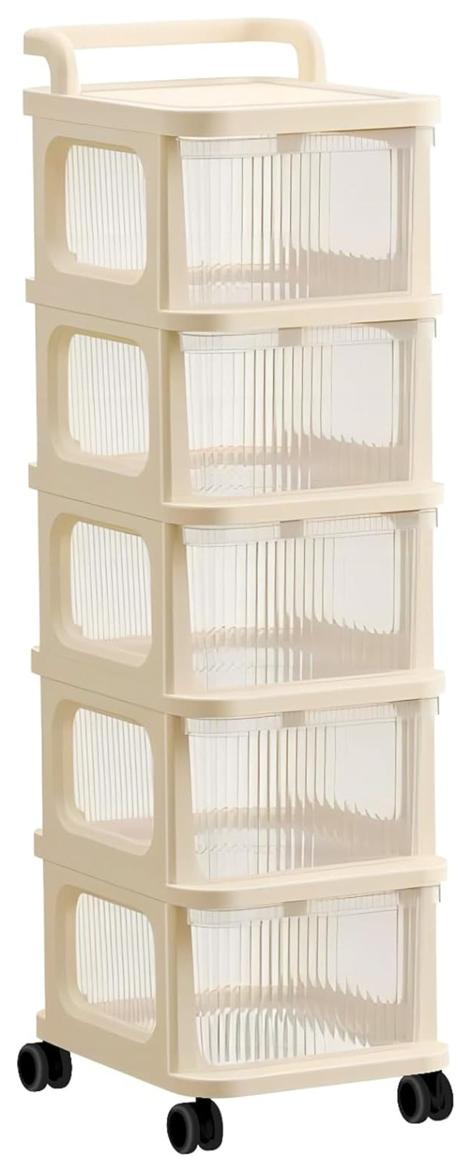 Plastic Storage Drawer Cart, Medium Home Organization Storage Container ...