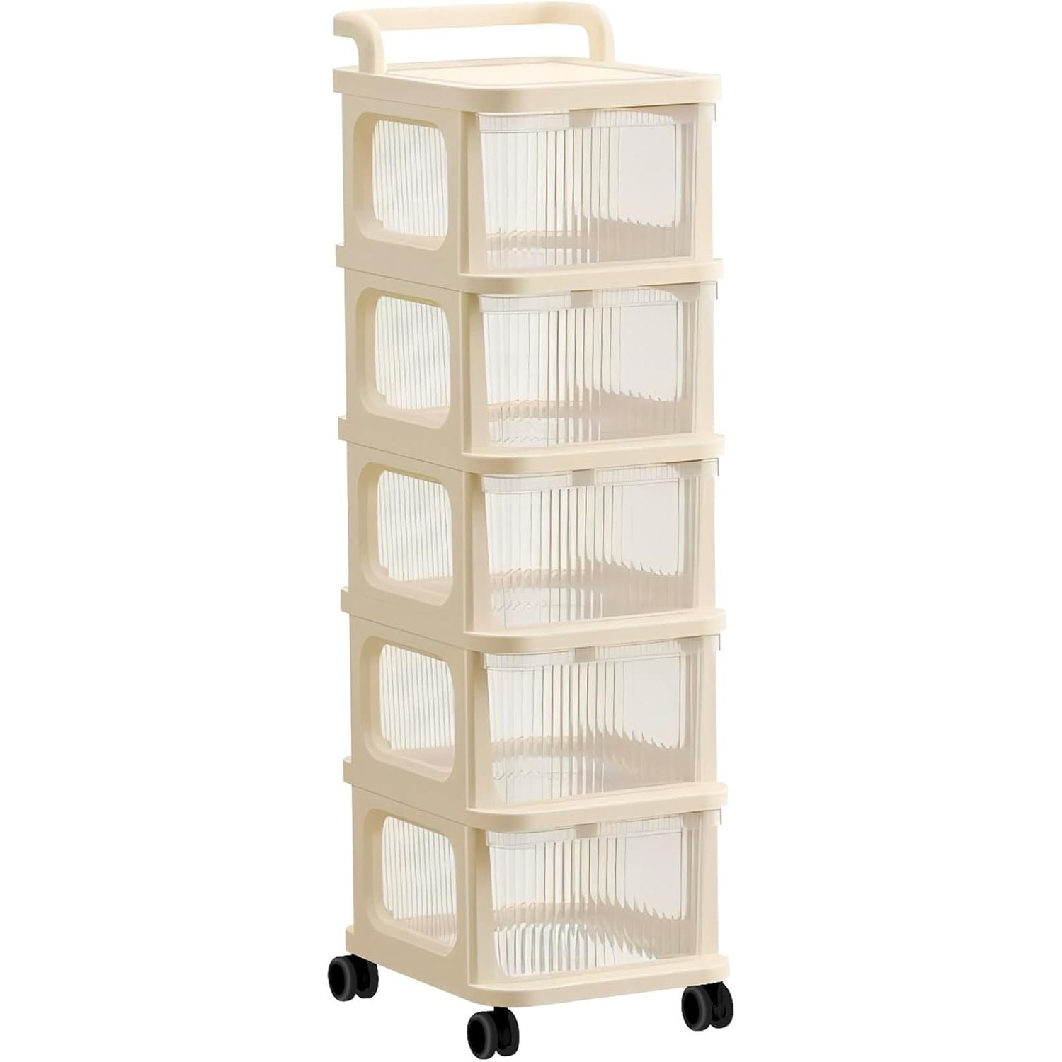Plastic Storage Drawer Cart, Medium Home Organization Storage Container ...