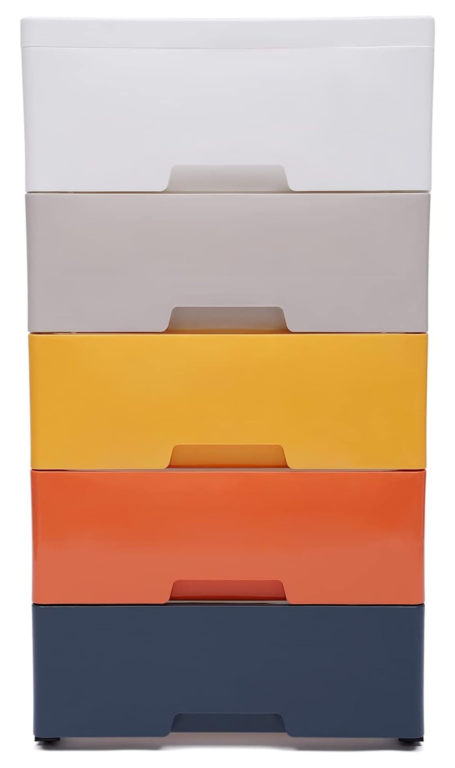 Plastic Storage Drawers, 5 Layer Plastic Drawer with Wheels, Closet ...