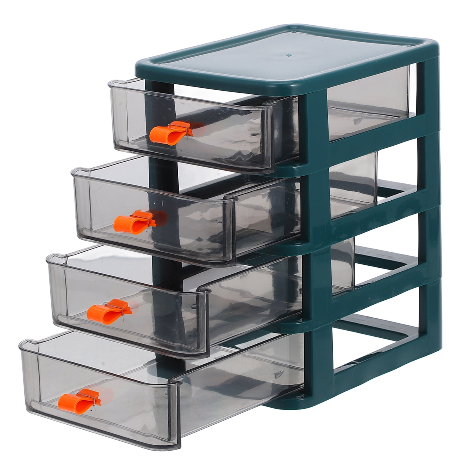 Plastic Storage Drawers Bins with Small Organizer Cabinet Green ...