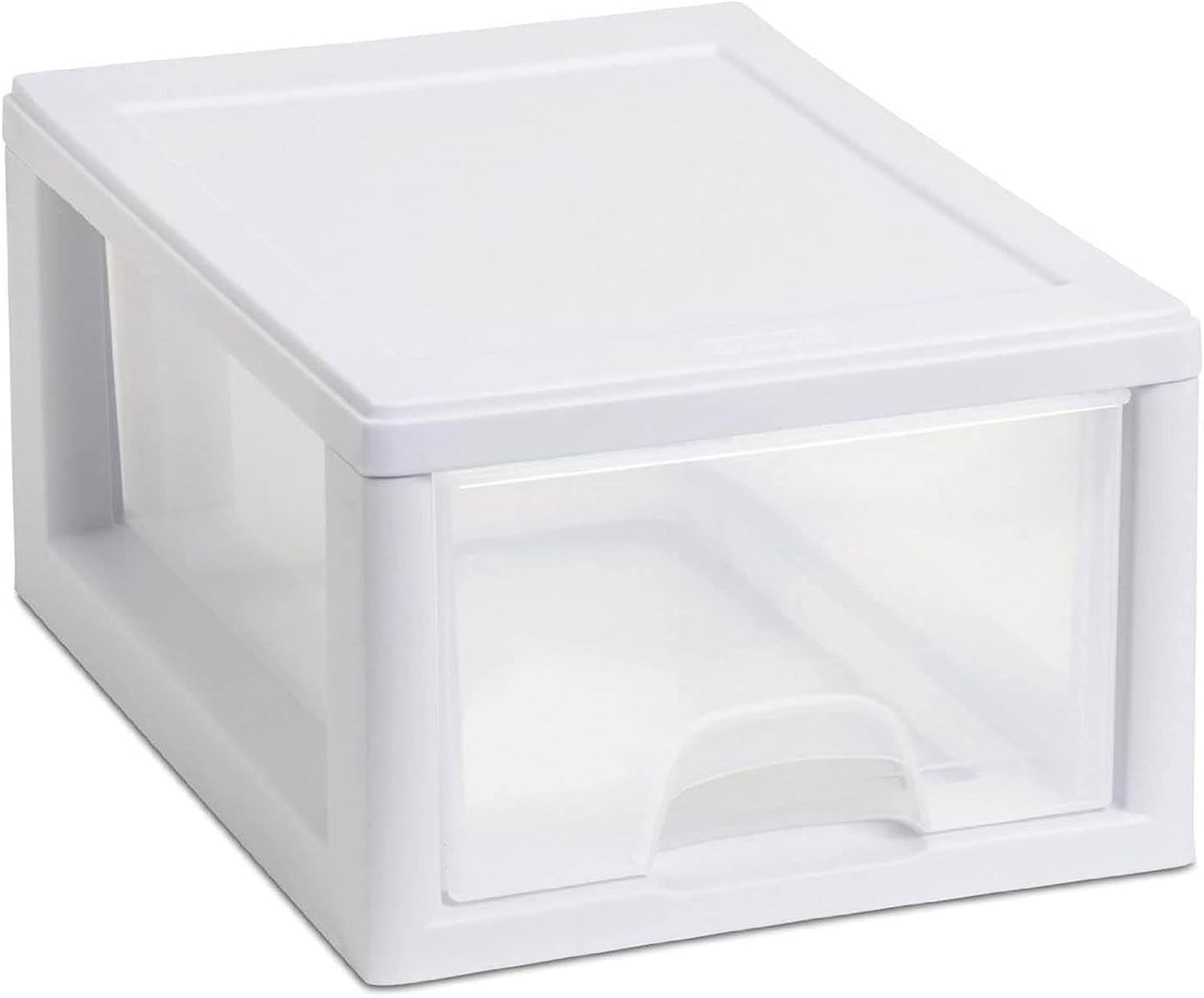 Plastic Storage Drawers, Stackable Drawer Organizer Bins, Clear, 6 Qt ...
