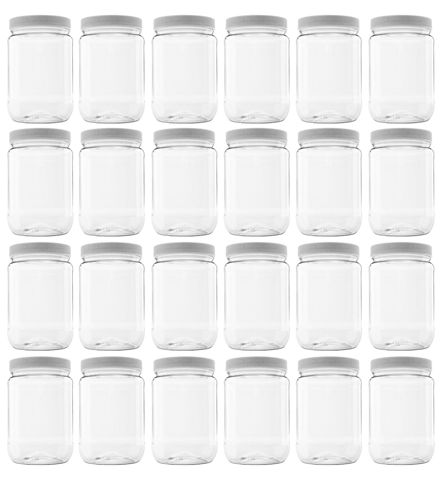 Plastic Storage Jars with Leak Proof Lids, BPA Free, Hand Wash Only ...