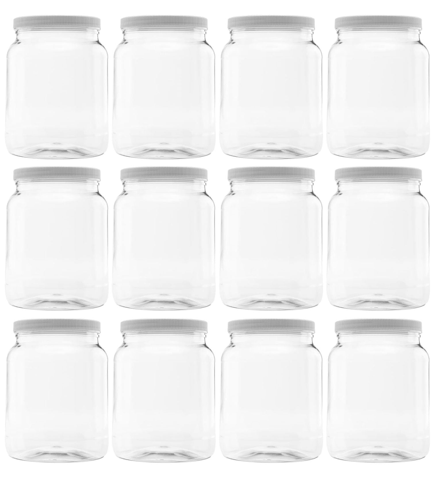 Plastic Storage Jars with Leak Proof Lids, BPA Free, Hand Wash Only ...
