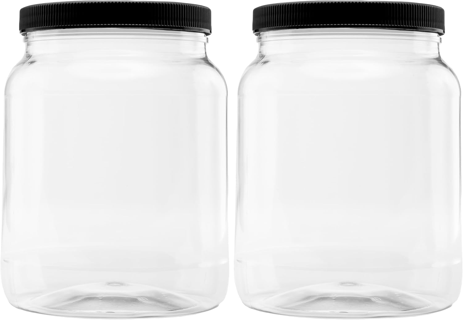 Plastic Storage Jars with Leak Proof Lids, BPA , Hand Wash (64oz, 2PK ...