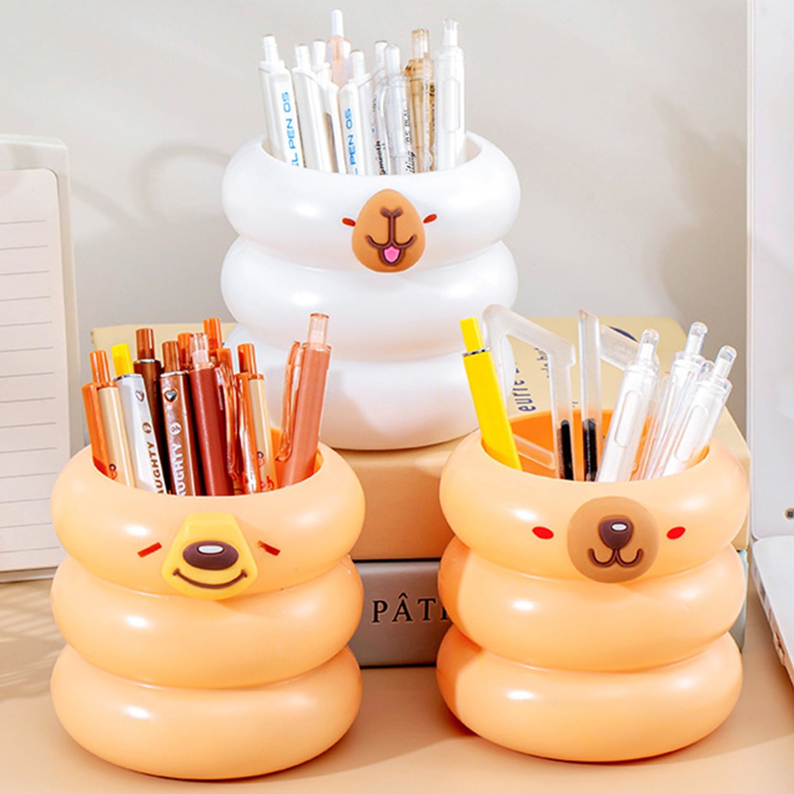 Plastic Storage Pen Holder Organizer | Large Opening | Stackable ...