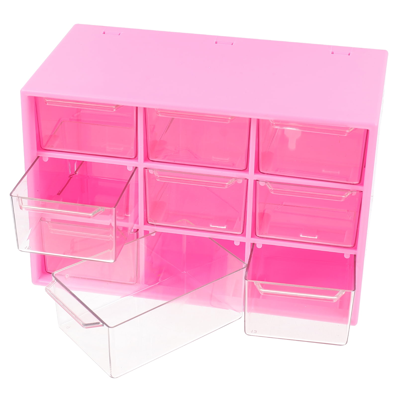 Plastic Storage Shelves Dresser Set of 2 Cosmetic Organizer Case Drawer ...