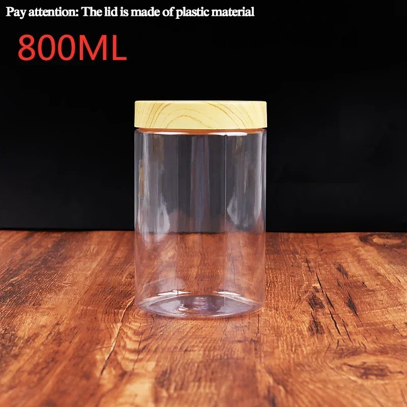 Plastic Storage Tank Airtight with Cover Lid Round Bottle Container Jar ...