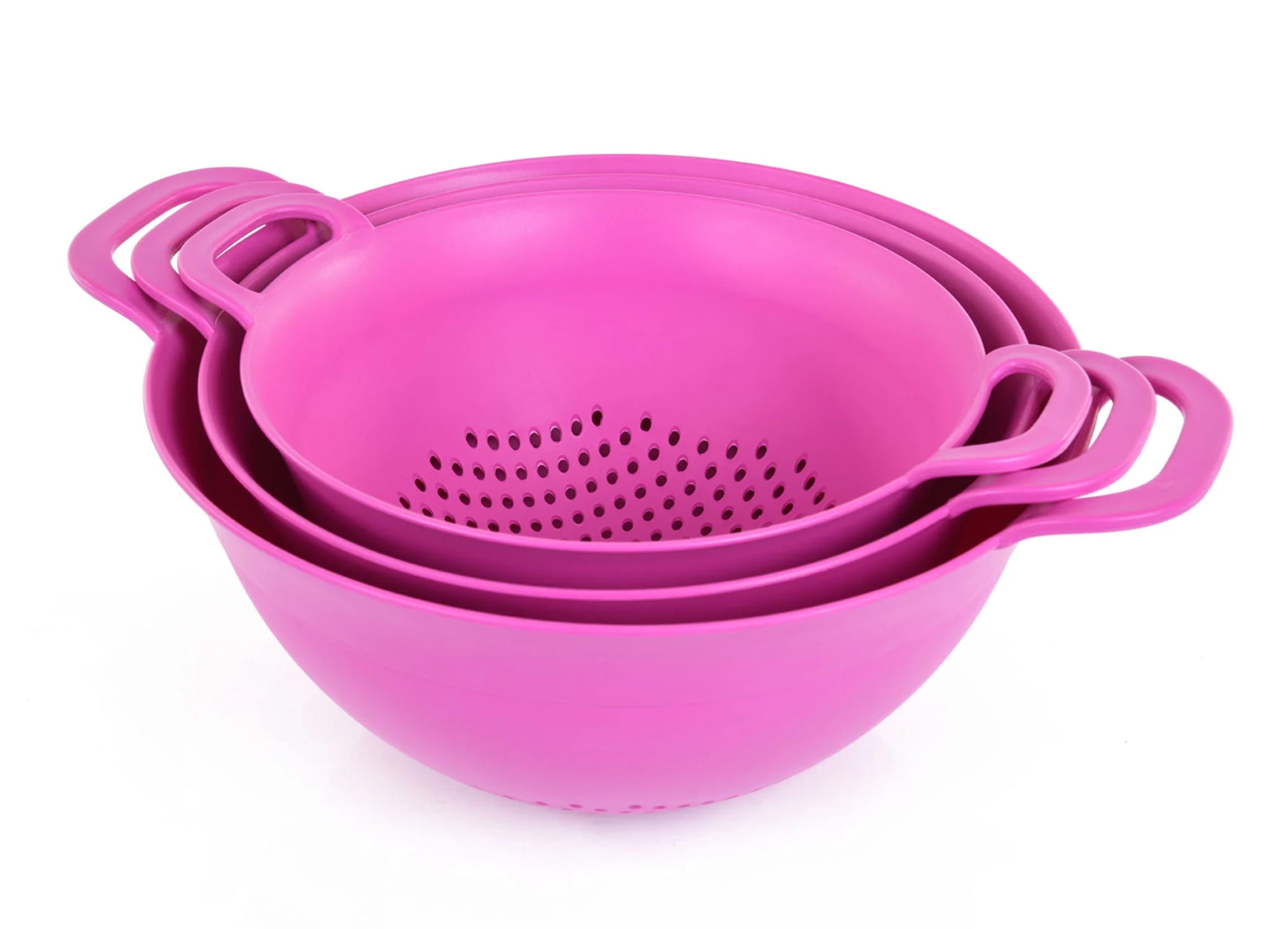 Plastic Strainer Colanders Set (3 Pack) - Walmart.com