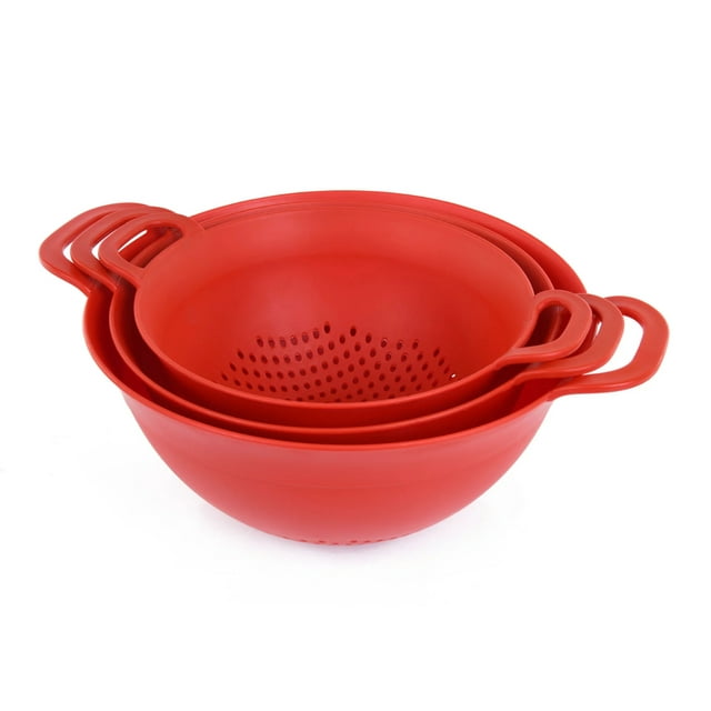 Plastic Strainer Colanders Set (3 Pack) - Walmart.com