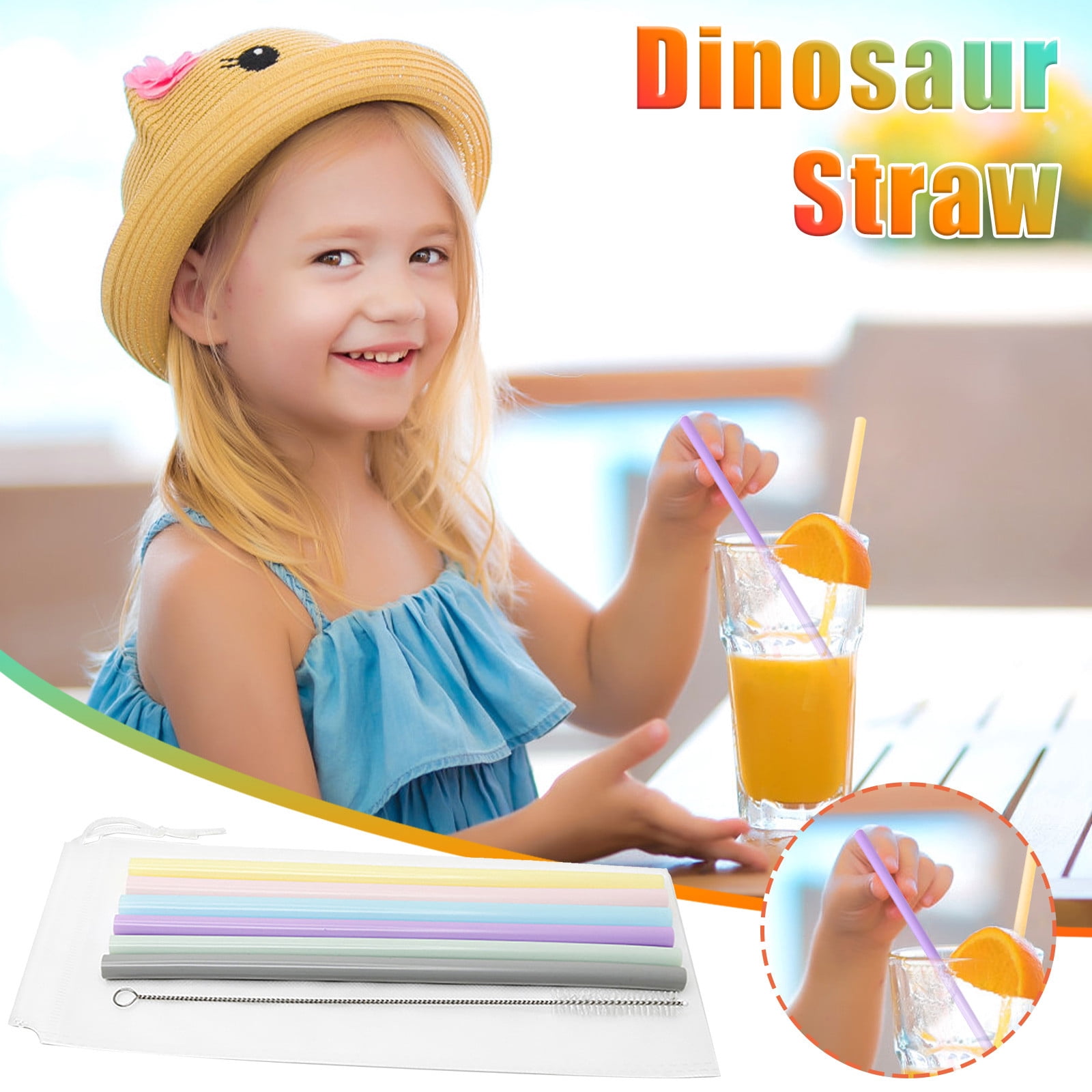 Plastic Straws Disposable, Hwkond Food Straw Milk Tea Drink Cocktail ...
