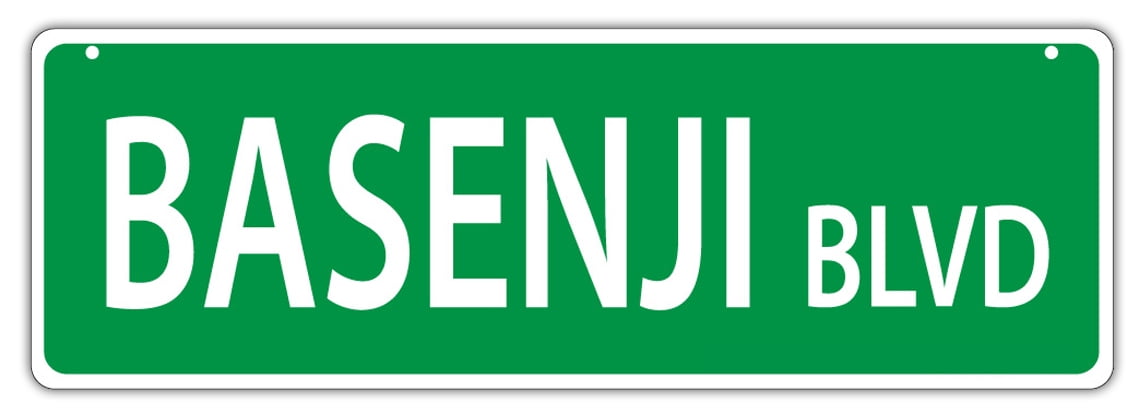 Plastic Street Signs: BASENJI BLVD | Dogs, Gifts, Decorations - Walmart.com