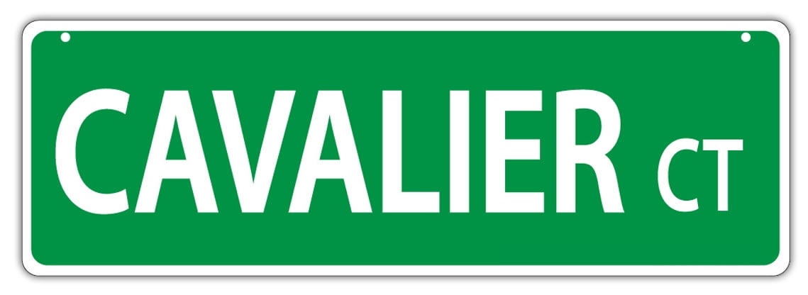 Plastic Street Signs: CAVALIER COURT (KING CHARLES SPANIEL) | Dogs ...