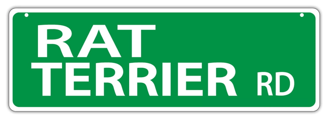 Plastic Street Signs: RAT TERRIER ROAD | Dogs, Gifts, Decorations ...