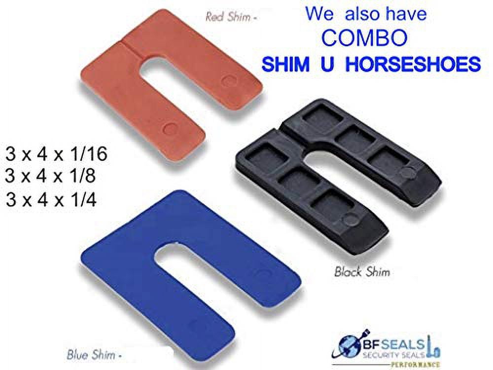 Plastic Structural Shim Horseshoes U Shape, Size: 3" x 4" x 1/16". Pack ...