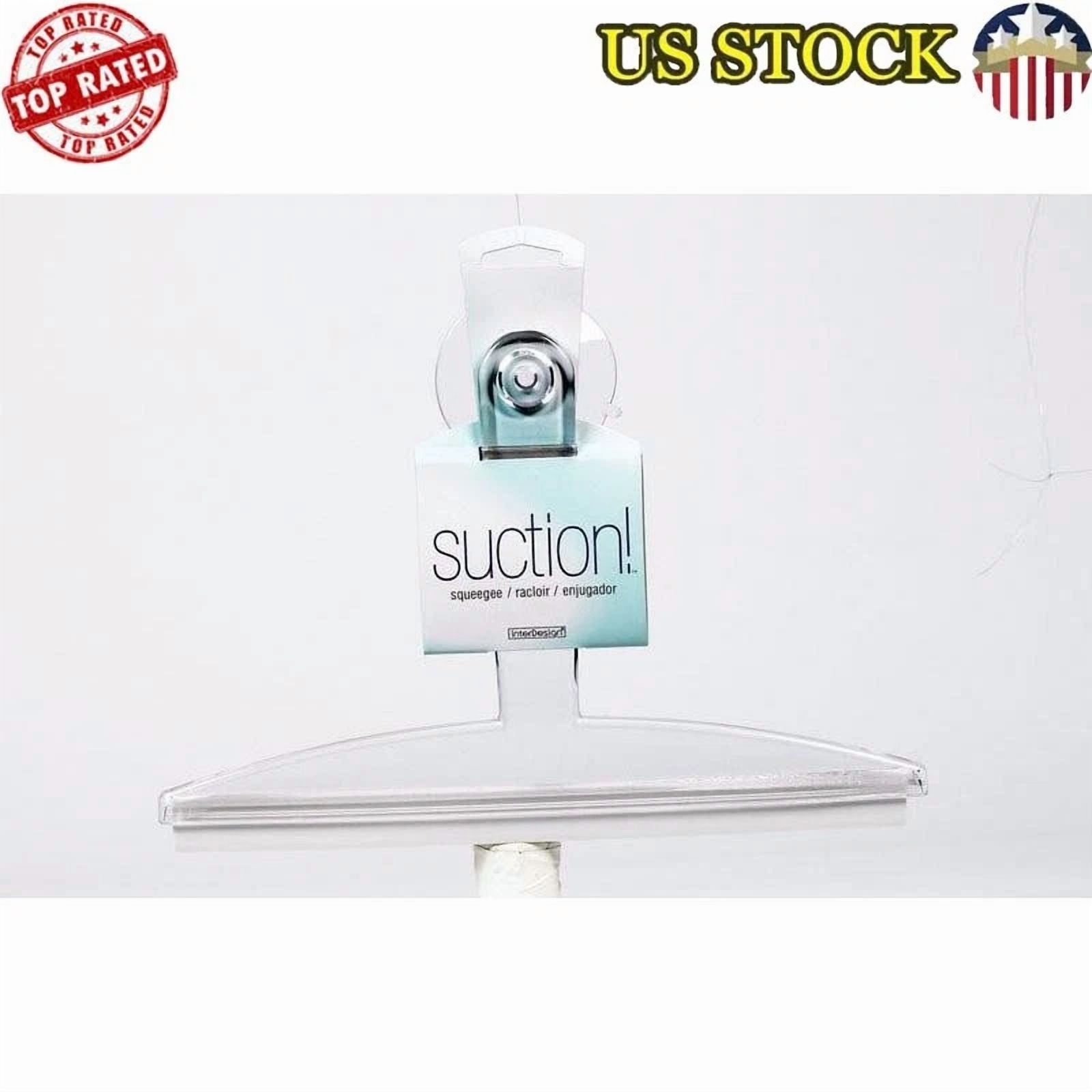 Plastic Suction Squeegee W/ Storage Hook Shower Bathroom Cleaning Tools ...