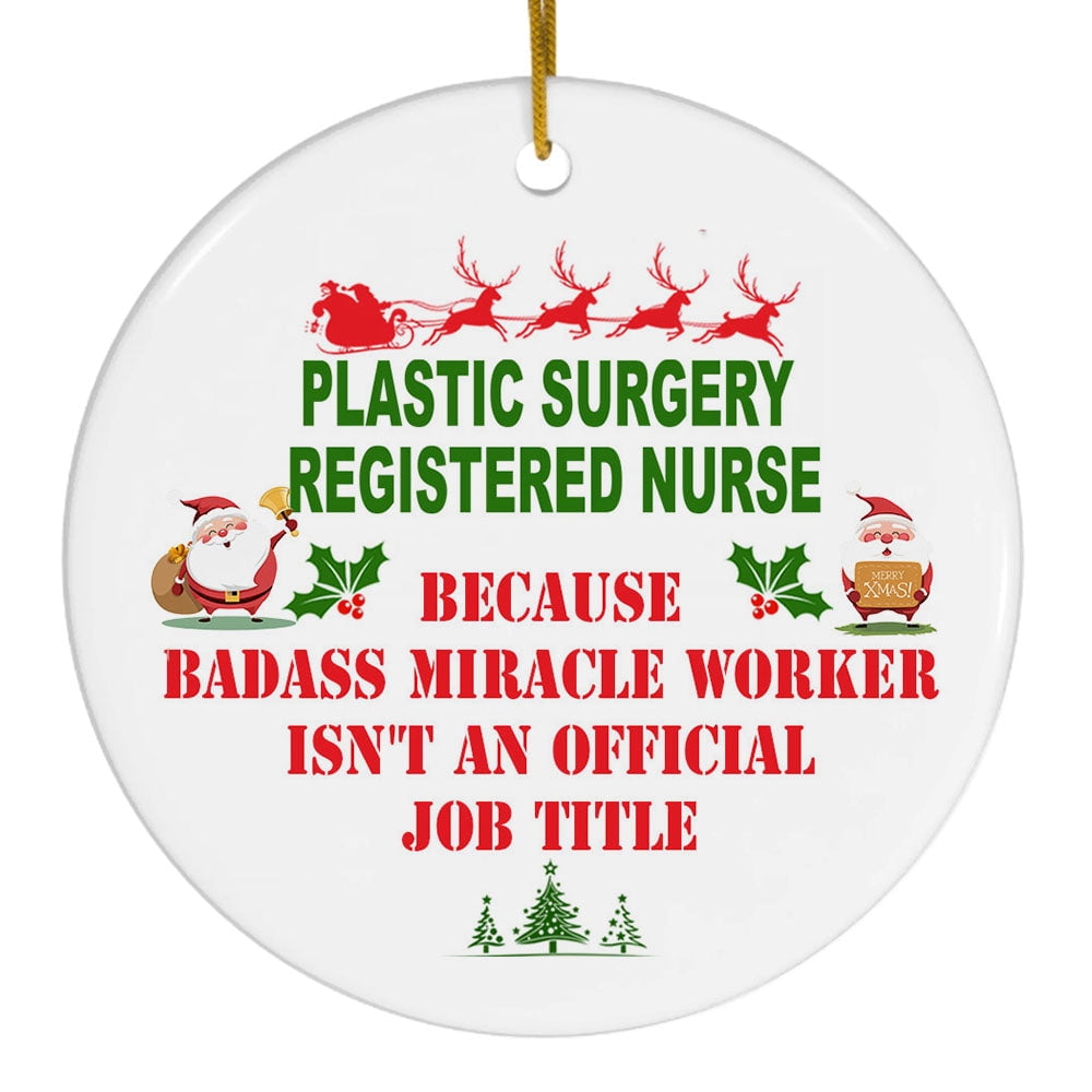 Plastic Surgery Registered Nurse Christmas Ornaments 2025, Christmas ...