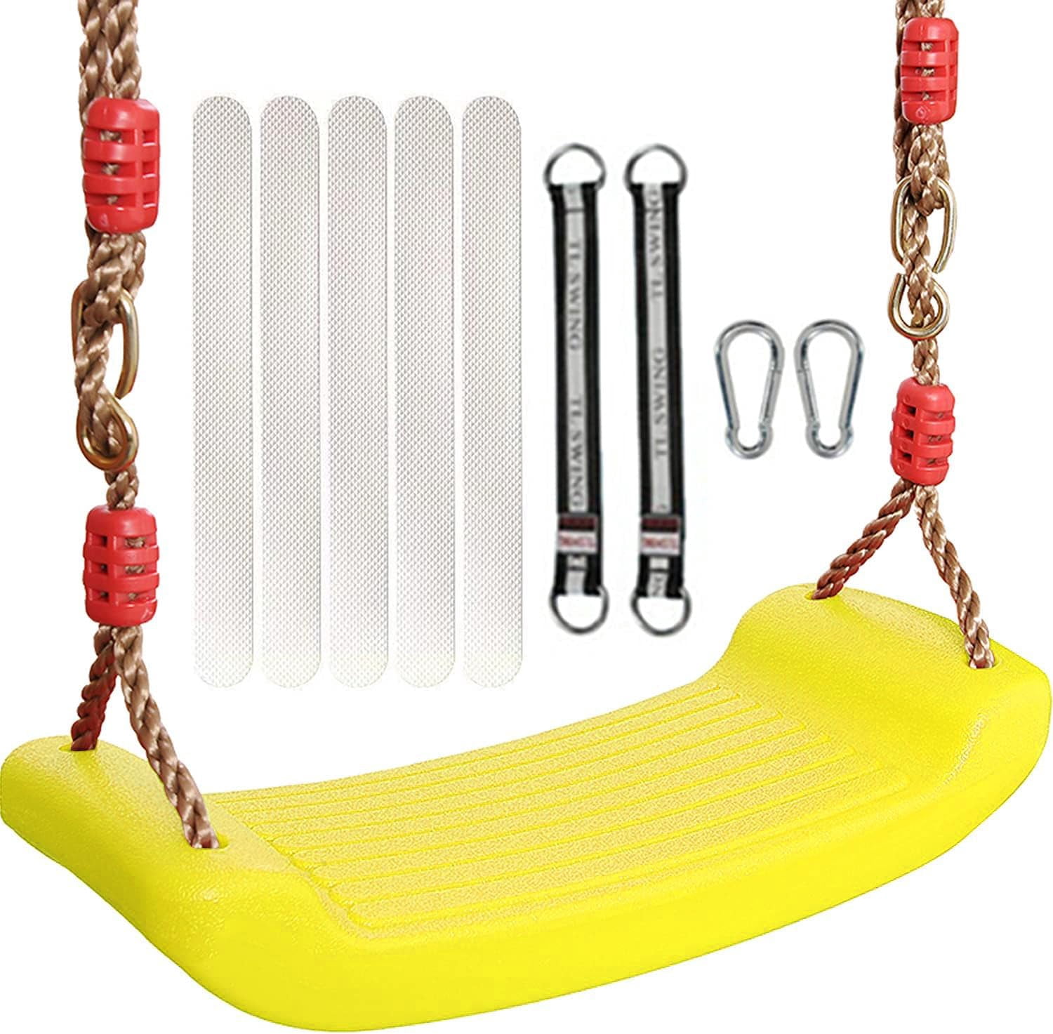 Plastic Swing Seat,Kids Swing Seat with 6.6ft Adjustable Rope and 2 ...