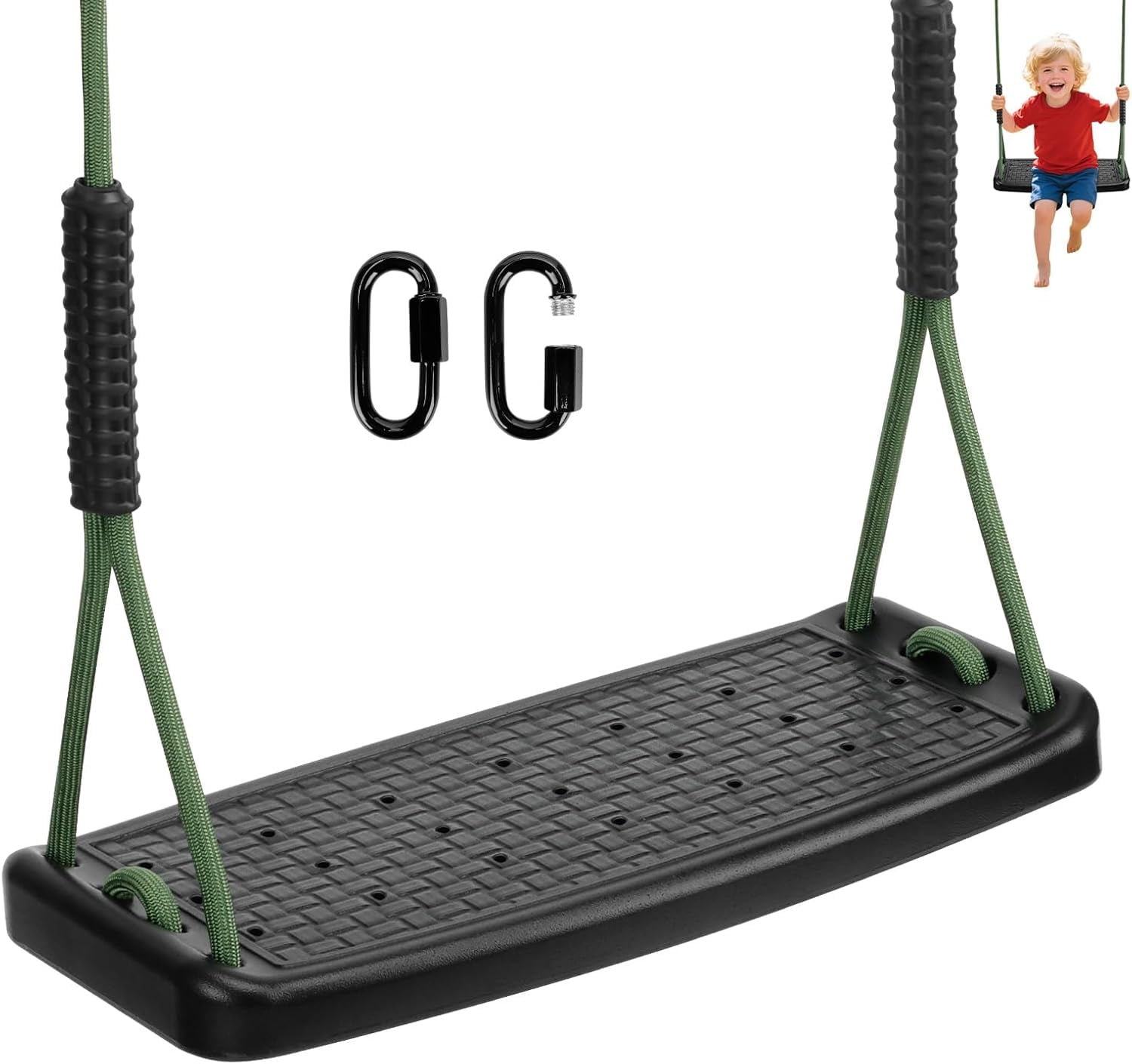 Plastic Swing Set Heavy Duty Replacement,with Adjustable Rope Non-Slip ...