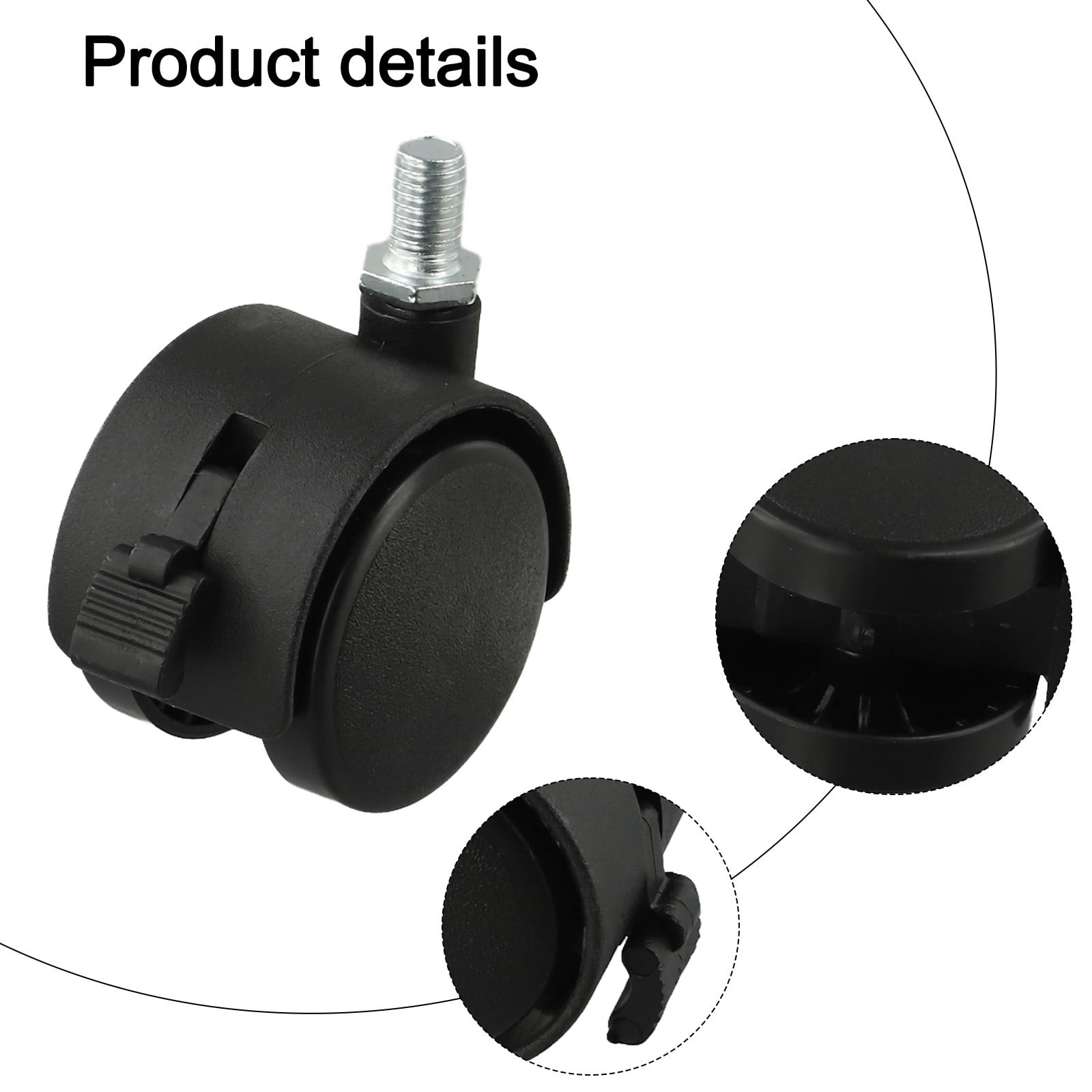 Plastic Swivel Roller Caster Wheel Computer Chair Furniture Replacement ...