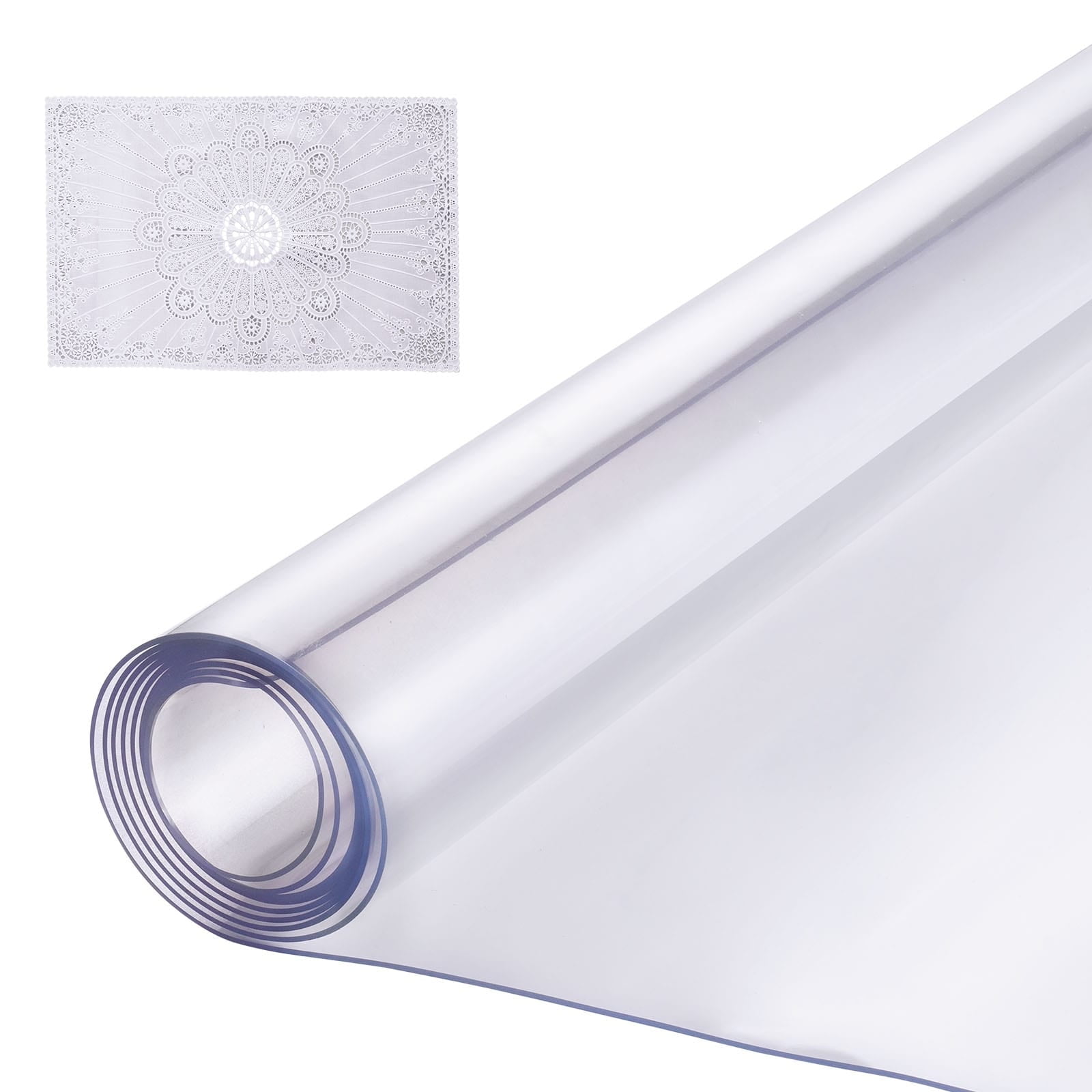 Plastic Table Cover Clear Table Protector, Square PVC Desk Mat, for ...