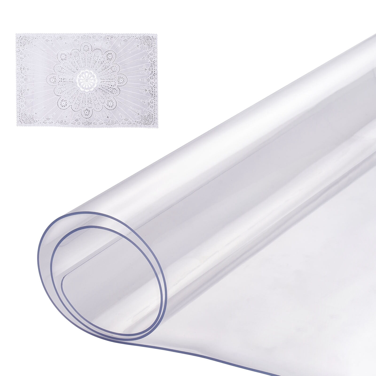 Plastic Table Cover Frosted Table Protector, Rectangle PVC Desk Mat ...