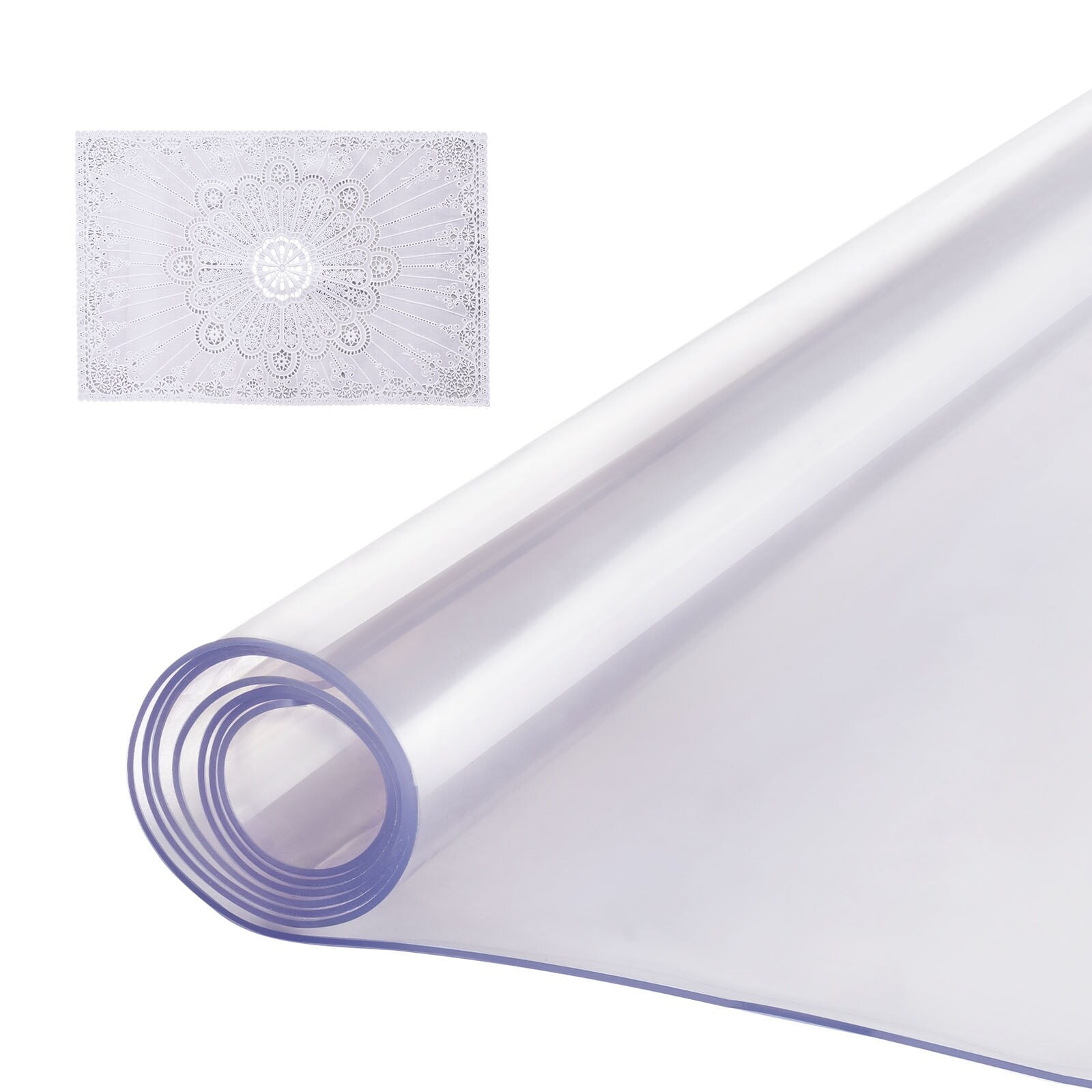 Plastic Table Cover Frosted Table Protector, Rectangle PVC Desk Mat ...
