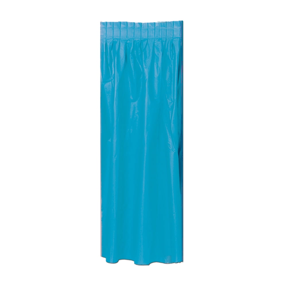 Plastic Table Skirting 29" X 14' Turquoise - 6 Pack (1 Per Package ...