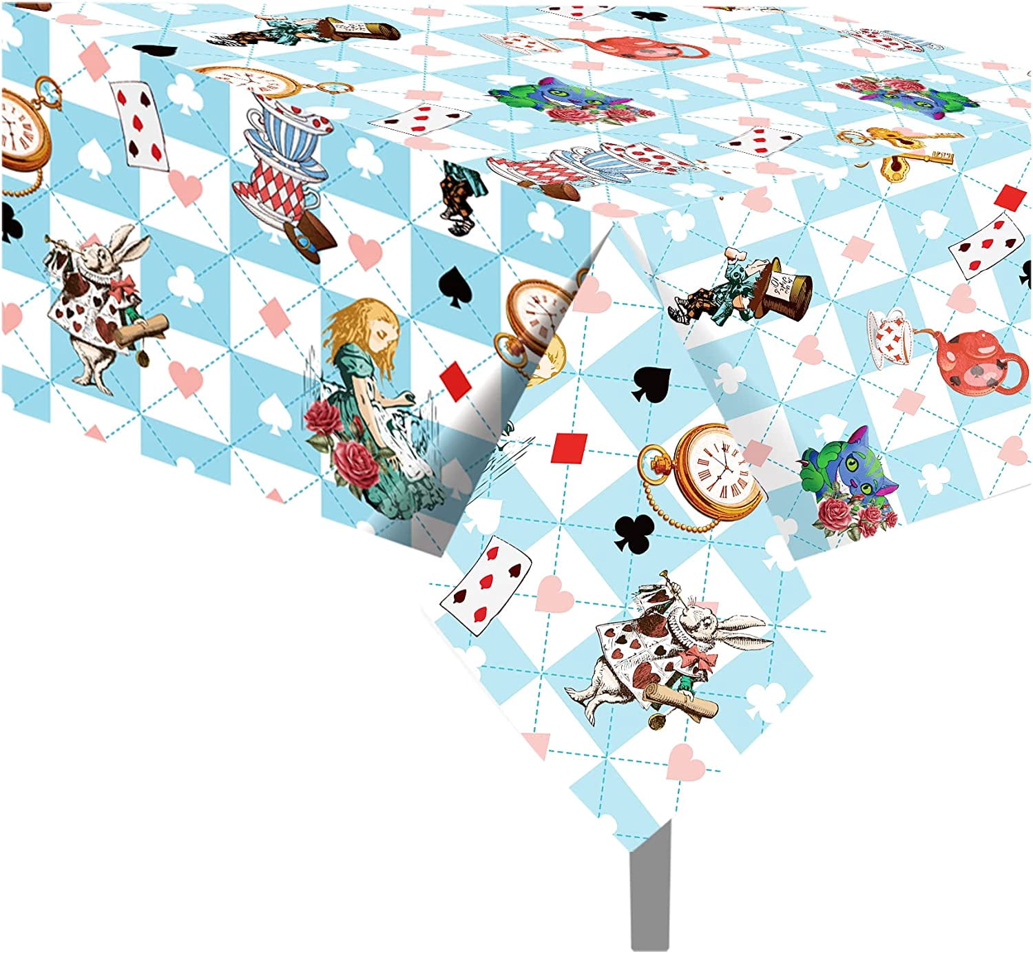 Plastic Tablecloth 2 Pack 54 x 87 Inches, Rectangular Long Table Cover ...