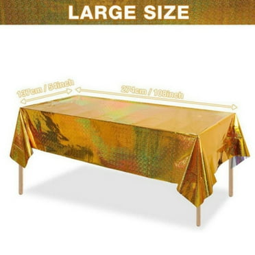 NiHome Iridescent Plastic Tablecloths 4-Pack 54.8x109.6 Inches ...