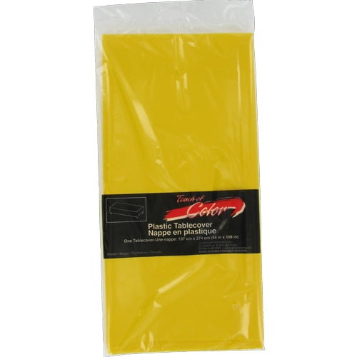 Plastic Tablecover, Yellow, 54" x 108" - Walmart.com
