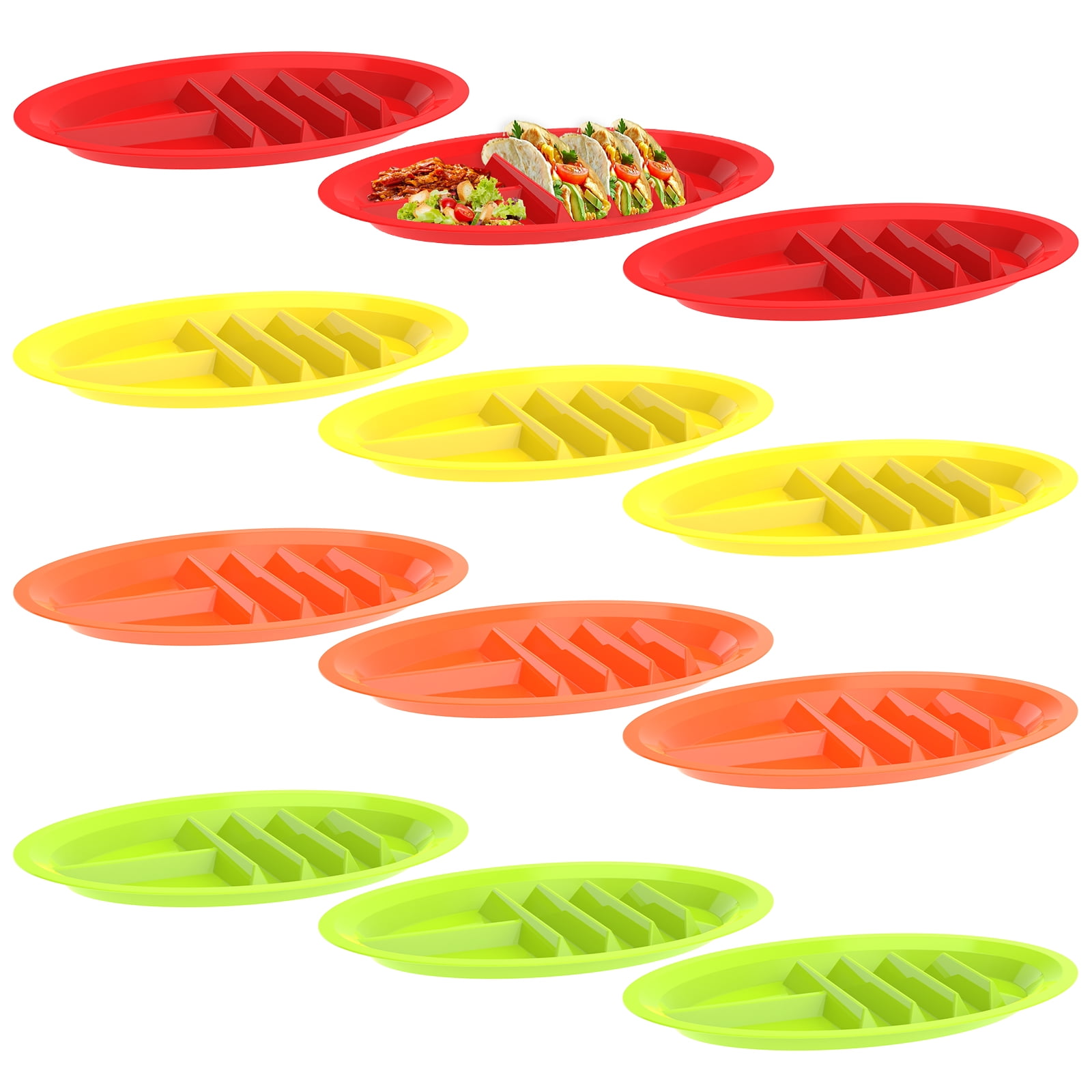 Plastic Taco Holder Versatile Taco Holder Plates Safe Taco Bar Serving ...