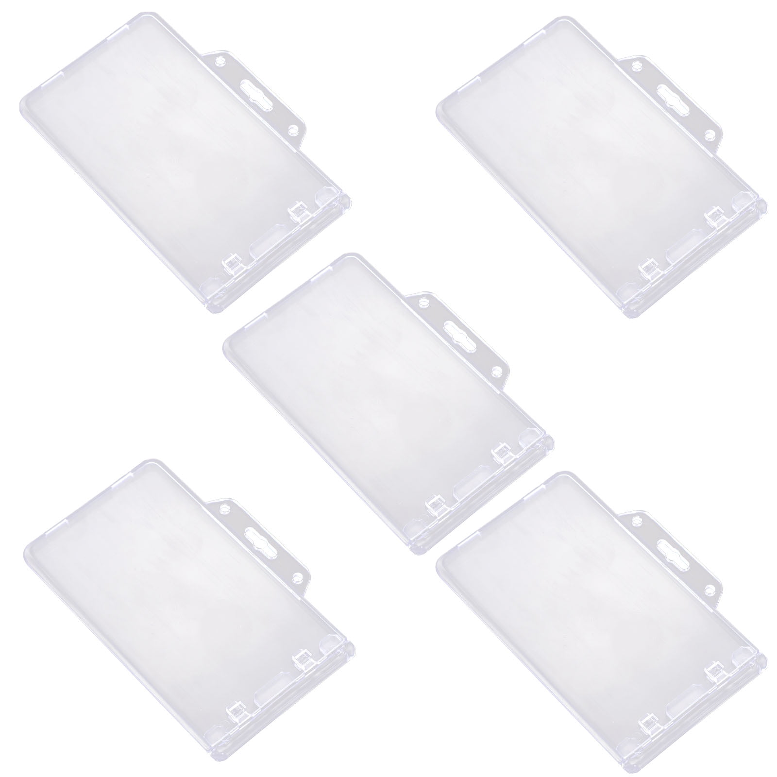 Plastic Tags ID Card Holder Name Protector Hard Sleeves Label Set ...