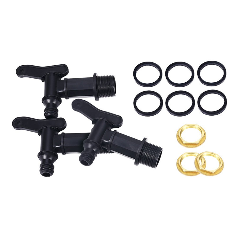Plastic Tap Adapter Cover Kit 6 Point 3/4 Inch Black Nipple Valve ...